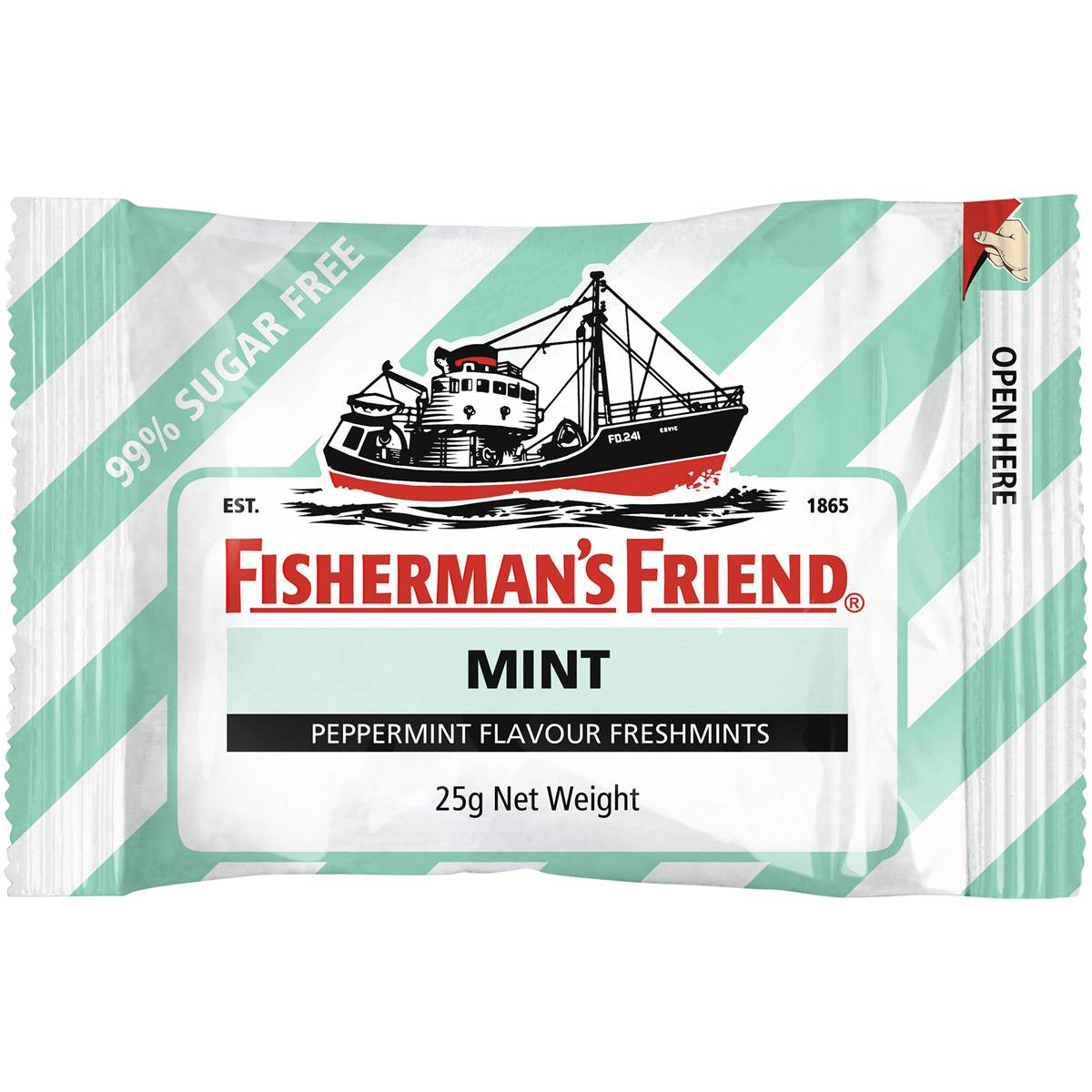 Fishermans Friend Mints Extra Strong Menthol Lozenges Mint 25g X 12 Units