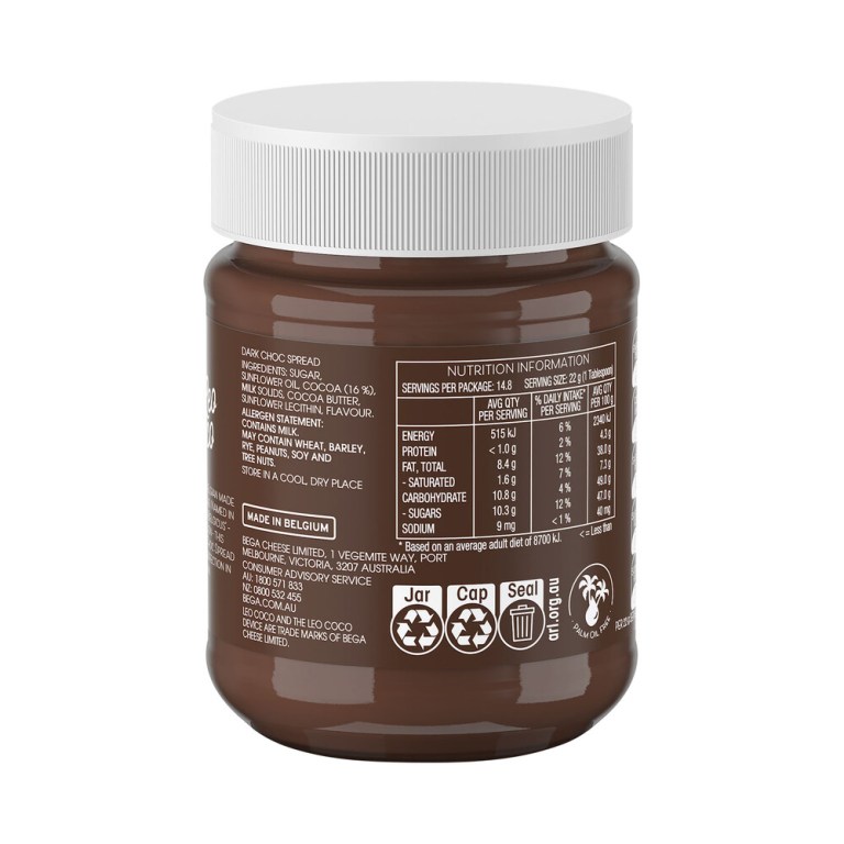 Leo Coco Belgian Dark Chocolate and Hazelnut Spread 325g