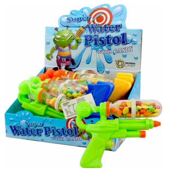 Super Water Pistol Candy Toy for Kids 25g X 12 Units