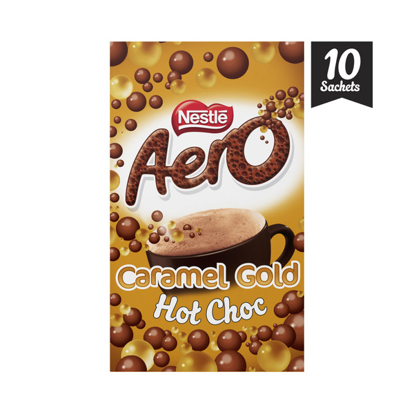 Nestle Aero Caramel Gold Hot Chocolate 10 Sachets Pack