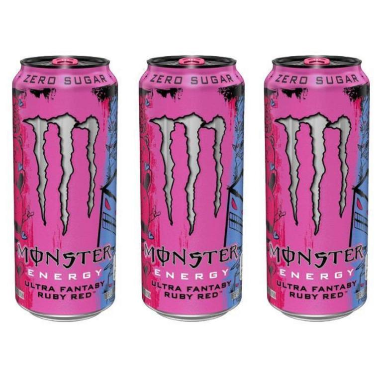 Monster Energy Ultra Fantasy Ruby Red Drink Can 473ml X 3 Cans