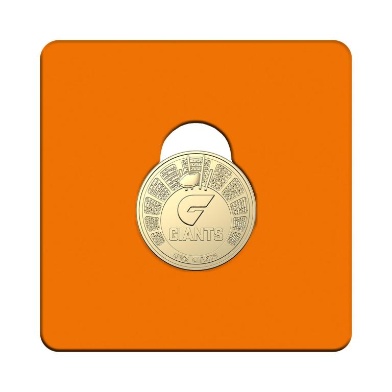 AFL GWS Giants $1 One Dollar Gold Coin 2024 Rare Collectors Limited Edition