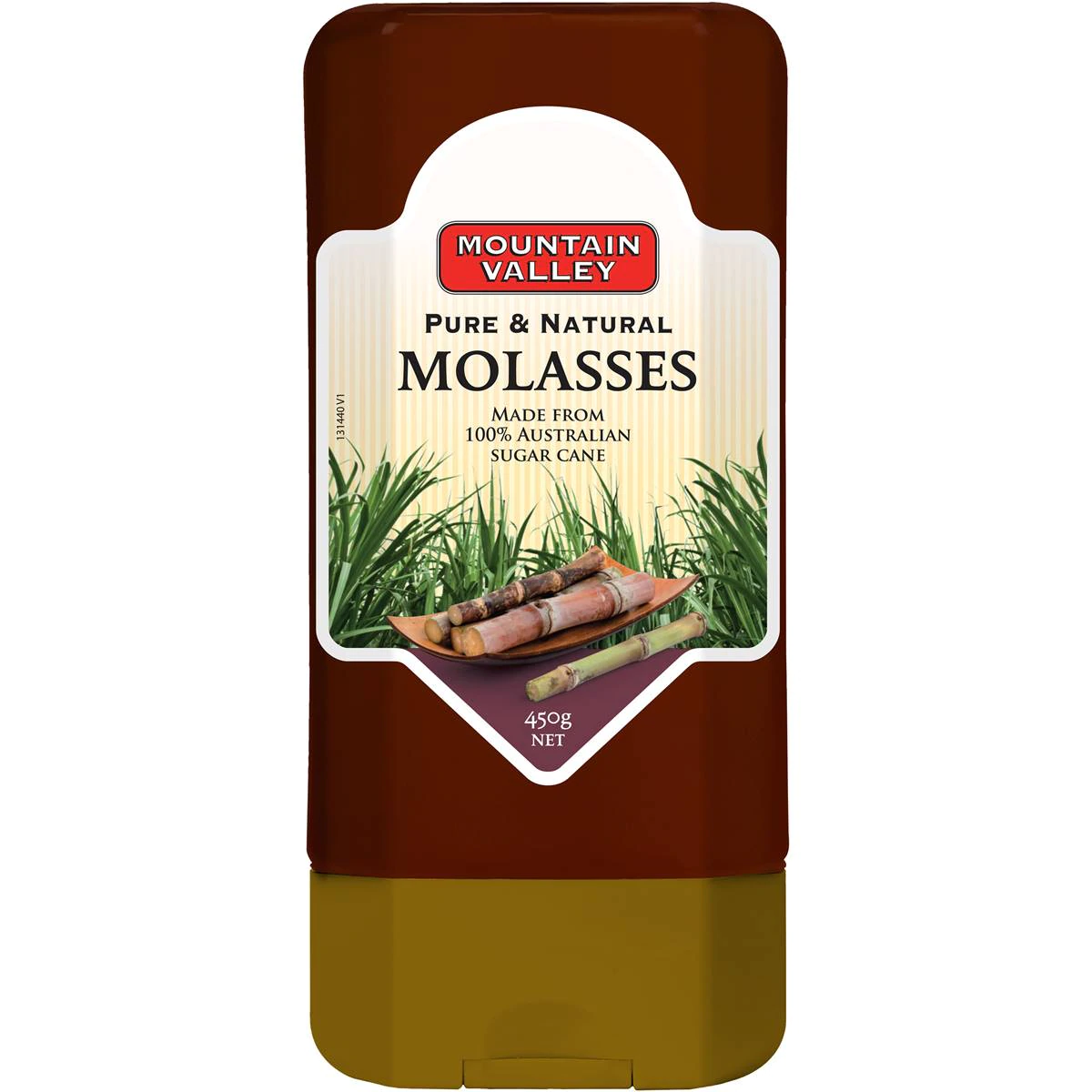 Mountain Valley Sugar Cane Molasses Syrup Squeeze 450g