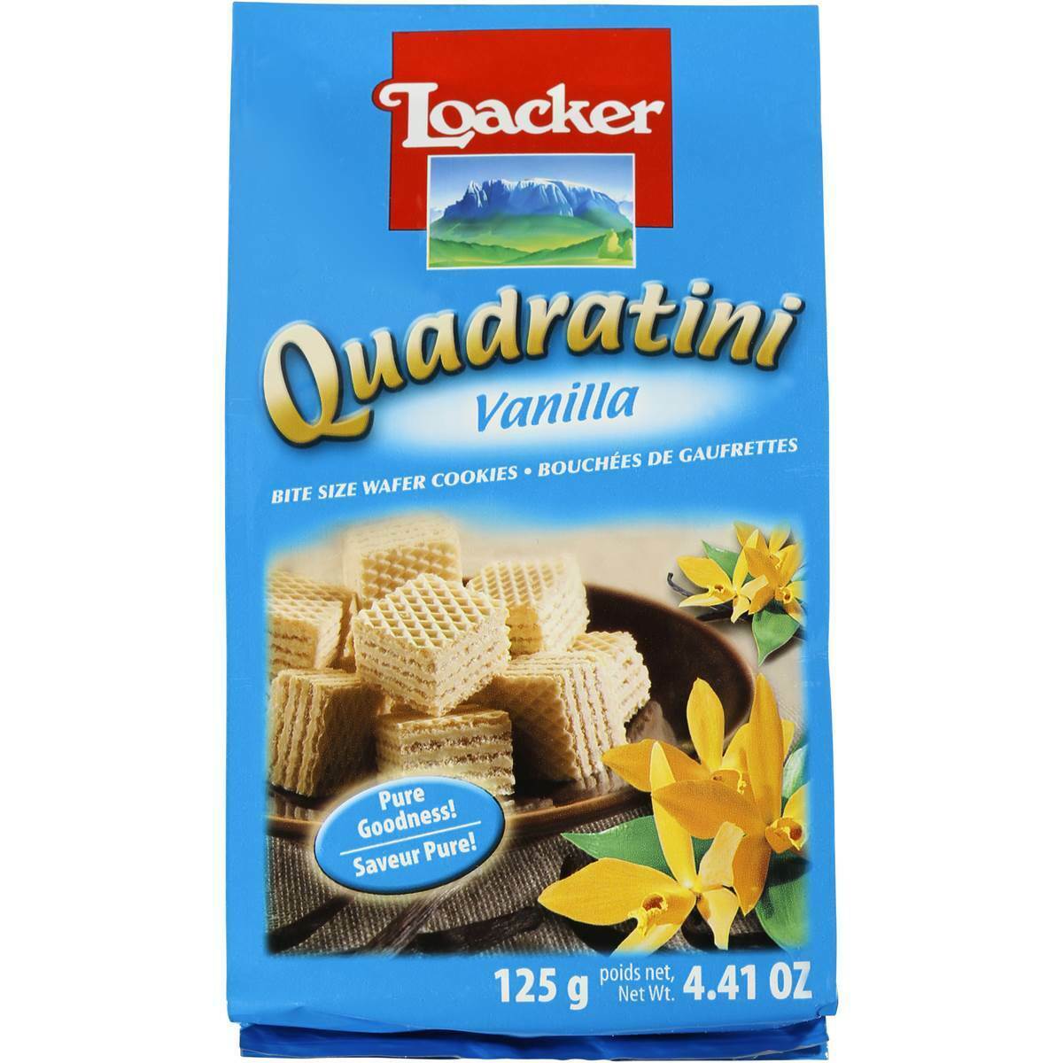 Loacker Quadratini Vanilla Wafer Bite Sized Biscuits 110g